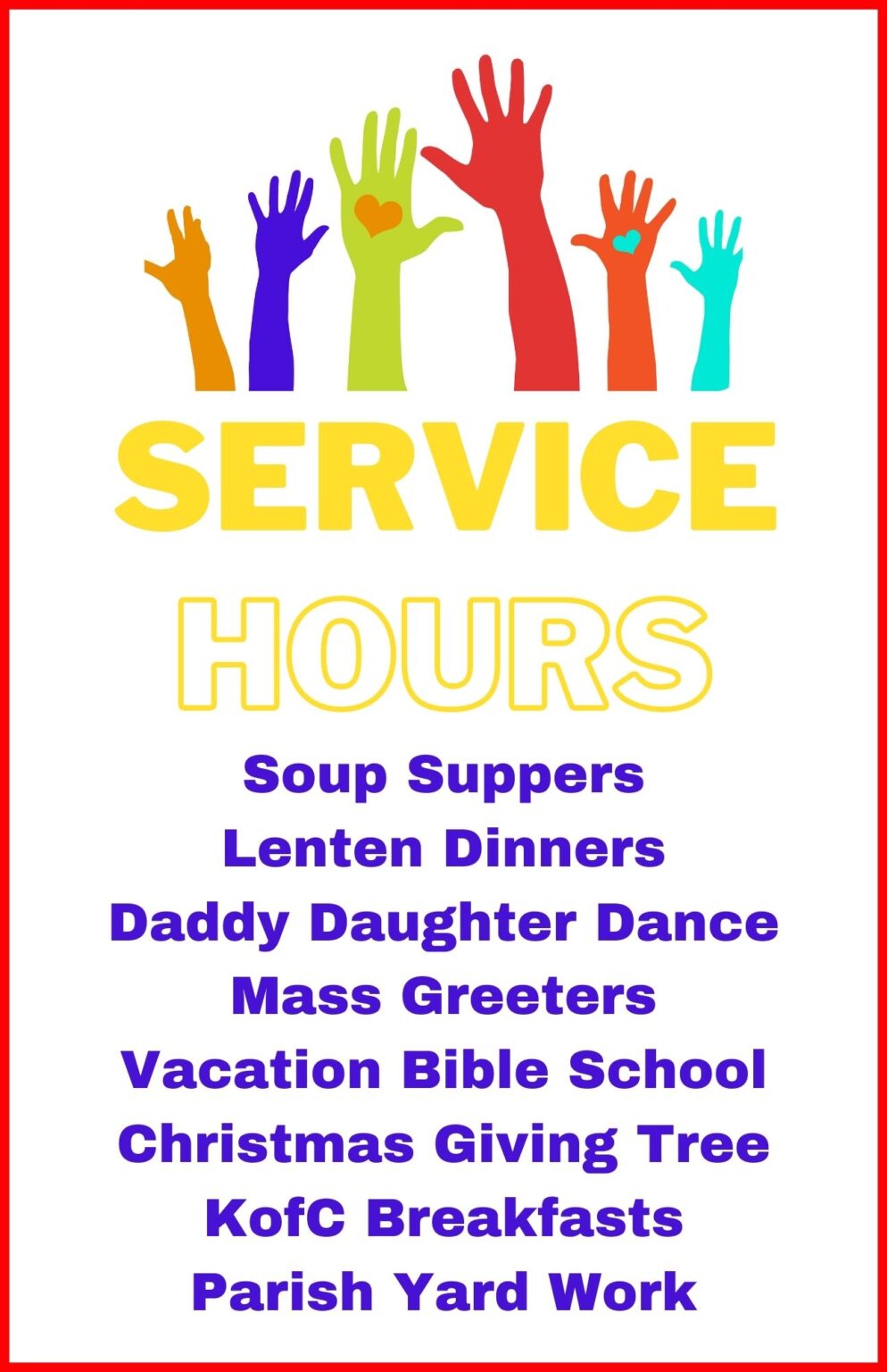 Service Hours – St. Jude Catholic Church