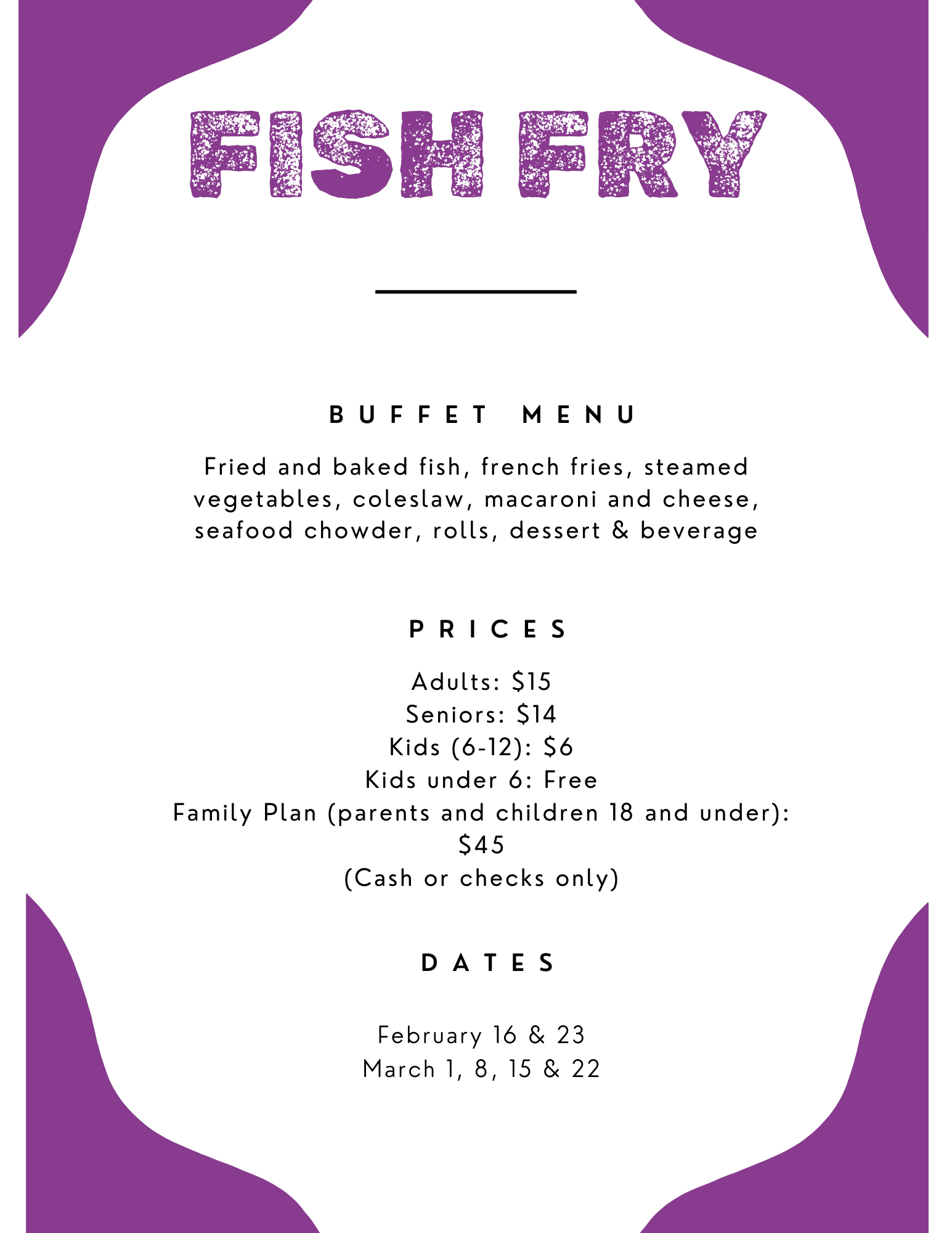 Lenten Fish Fries – St. Jude Catholic Church